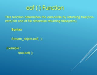 File Handling | PPTX | Programming Languages | Computing