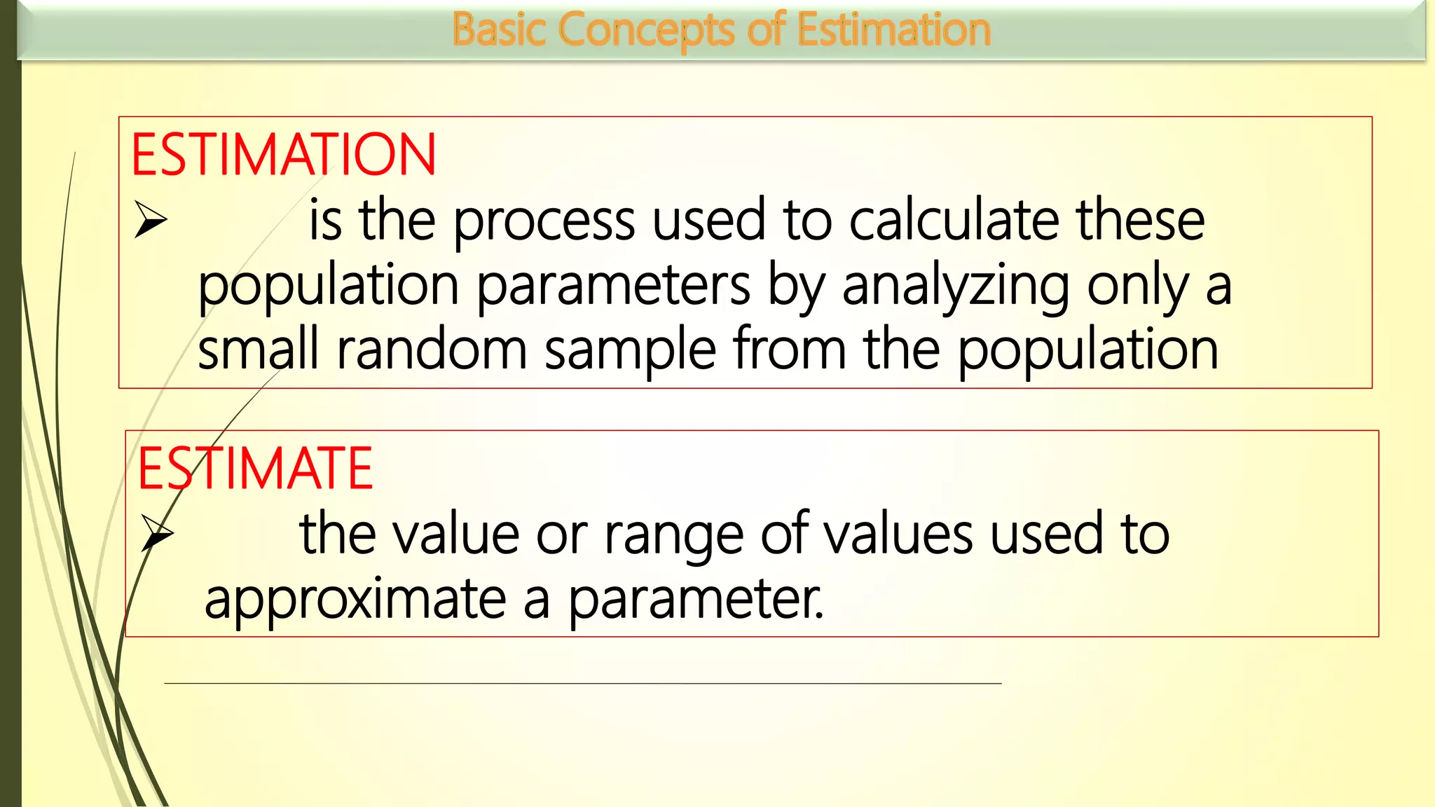Estimating population mean | PPTX