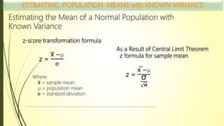 Estimating population mean | PPTX