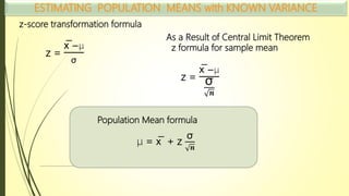 Estimating population mean | PPTX