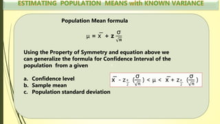 Estimating population mean | PPTX