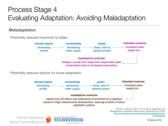 Evaluating Adaptation Avoiding Maladaptation Training For Adaptation
