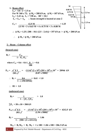 19-Examples for Beam Column (Steel Structural Design & Prof. Shehab ...