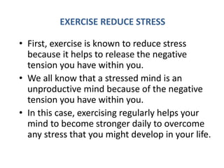 Exercise to improve your mindset | PPTX