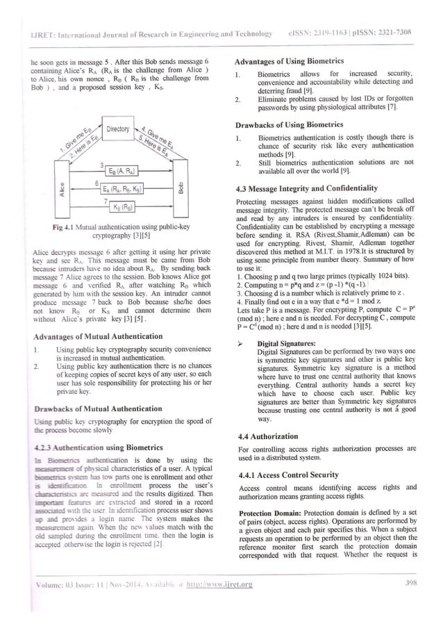 Comparative Analysis Of Authentication And Authorization Security In Distributed System