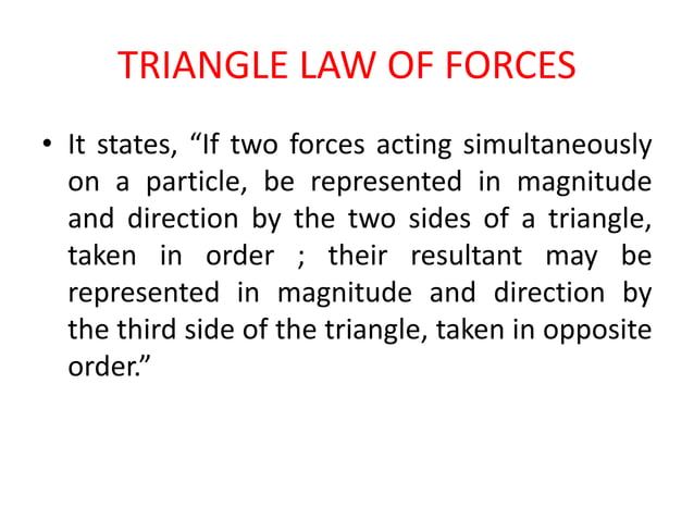 LAWS FOR THE RESULTANT FORCE | PPTX | Physics | Science