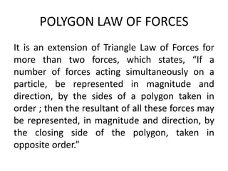 LAWS FOR THE RESULTANT FORCE | PPTX