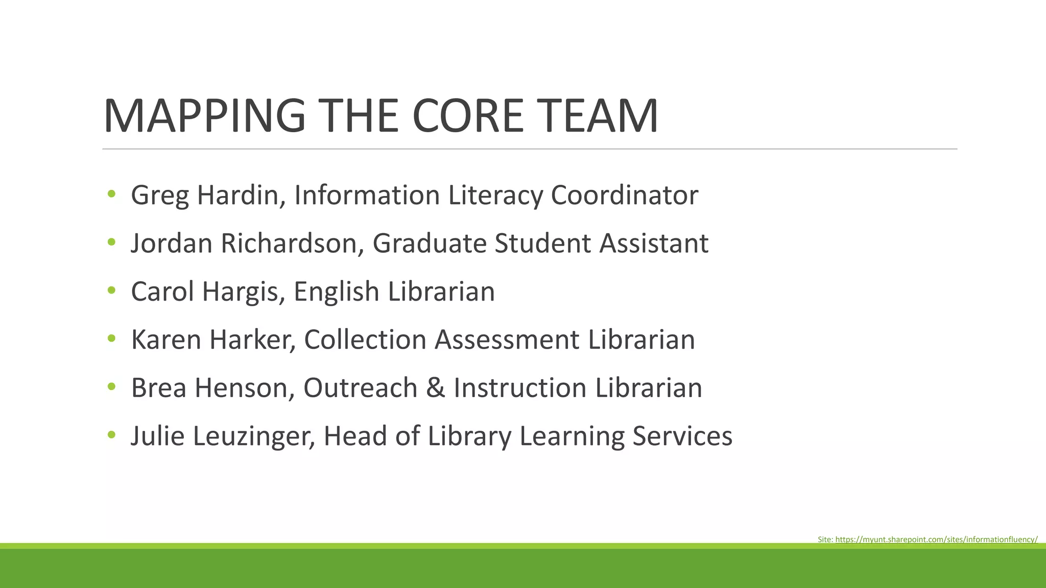 Where Does Information Literacy Fit? Mapping the Core | PDF