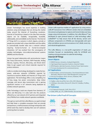 Unizen LORA Flyer | PDF