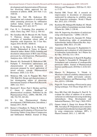 Formulation, Development and Evaluation of Fast Disintegrating Tablet ...