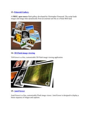 19 free flash photo galleries | DOC | Shareware and Freeware | Computer ...