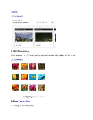 19 free flash photo galleries | DOC | Shareware and Freeware | Computer ...