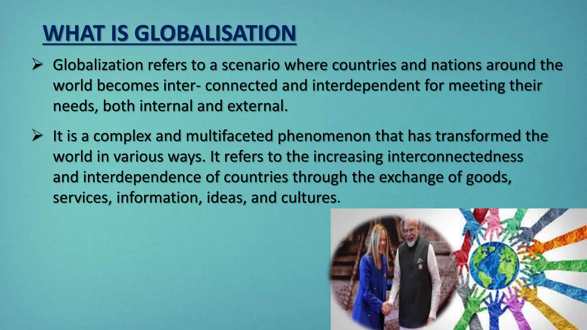 Presentation on GLOBALISATION IN MBA sem | PPTX | Economy | Business ...