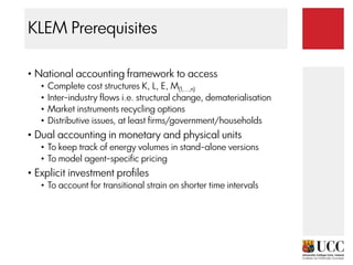 Linking TIAM and KLEM: Economic Impacts of WB2D mitigation pathways | PPT