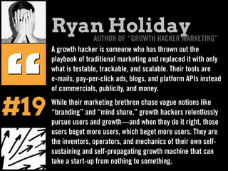 19 Growth Hacker Quotes: Thoughts on the Future of Marketing | PDF