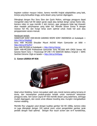 19 Kamera Video (Handycam) Terbaik 2019 | PDF