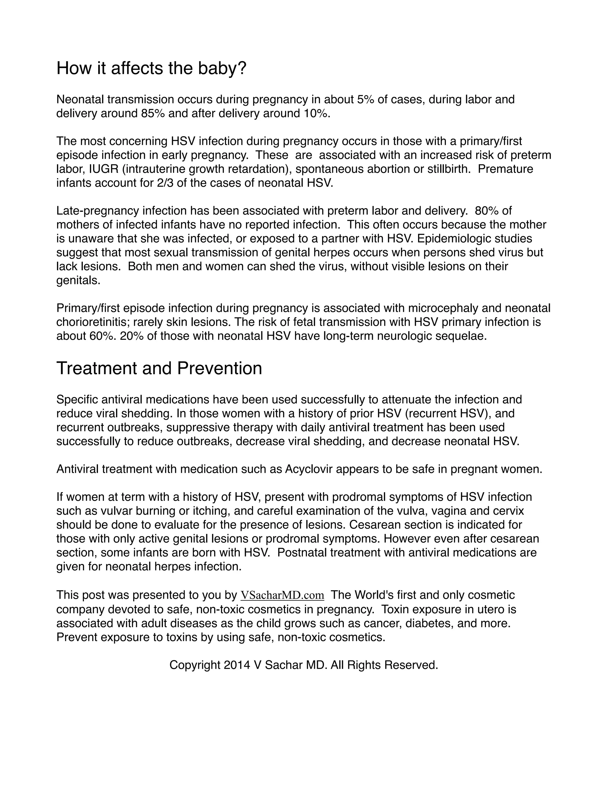 Herpes Virus Infection in Pregnancy | PDF