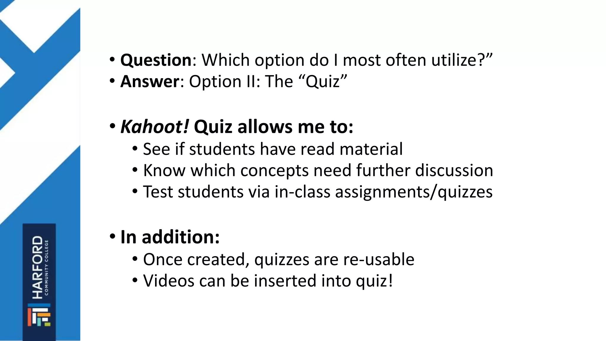 Active Learning Using Kahoot, a Free Polling Software | PPTX
