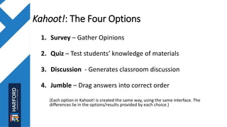 Active Learning Using Kahoot, a Free Polling Software | PPTX