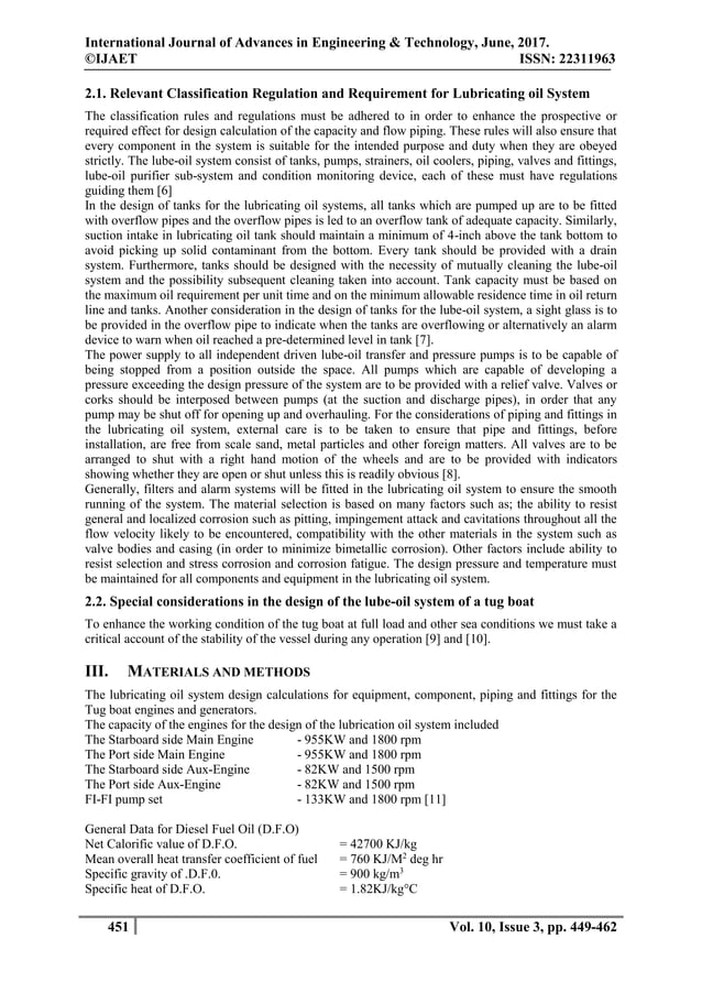 DESIGN CALCULATION FOR EQUIPMENT AND COMPONENTS SPECIFICATION OF ...