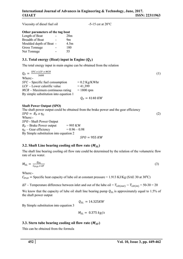 DESIGN CALCULATION FOR EQUIPMENT AND COMPONENTS SPECIFICATION OF ...