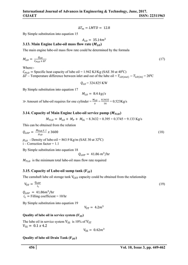 DESIGN CALCULATION FOR EQUIPMENT AND COMPONENTS SPECIFICATION OF ...