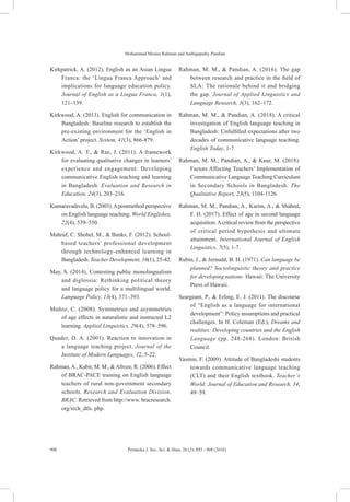 The Chaotic English Language Policy and Planning in Bangladesh: Areas ...