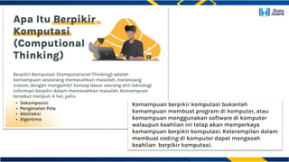 Implementasi Keterampilan Berpikir Komputasi (Computational Thinking ...