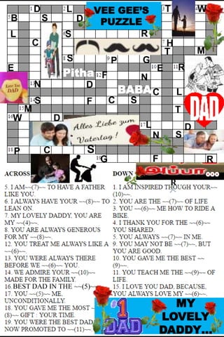 FATHERS DAY CROSSWORD PUZZLE | PDF