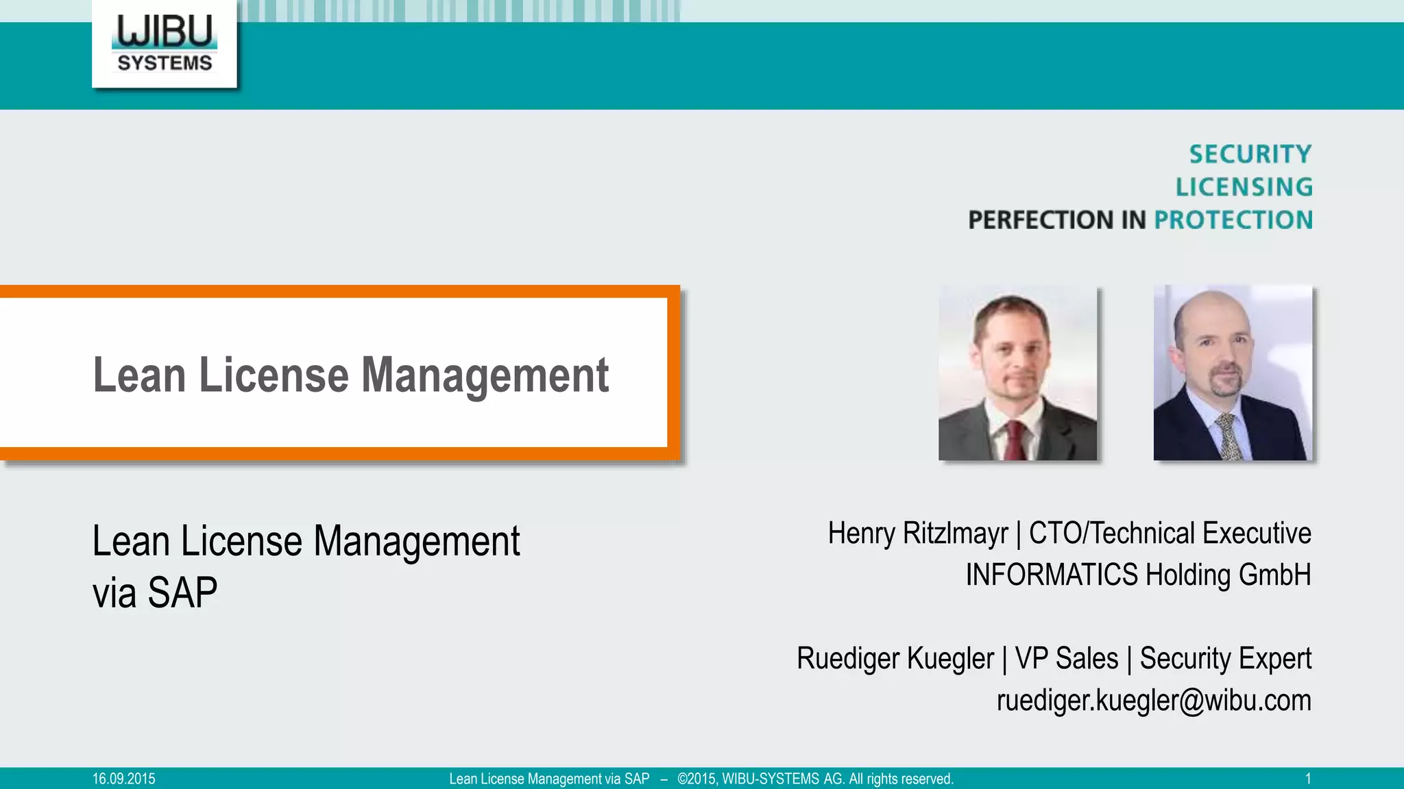 Lean License Management via SAP | PPT