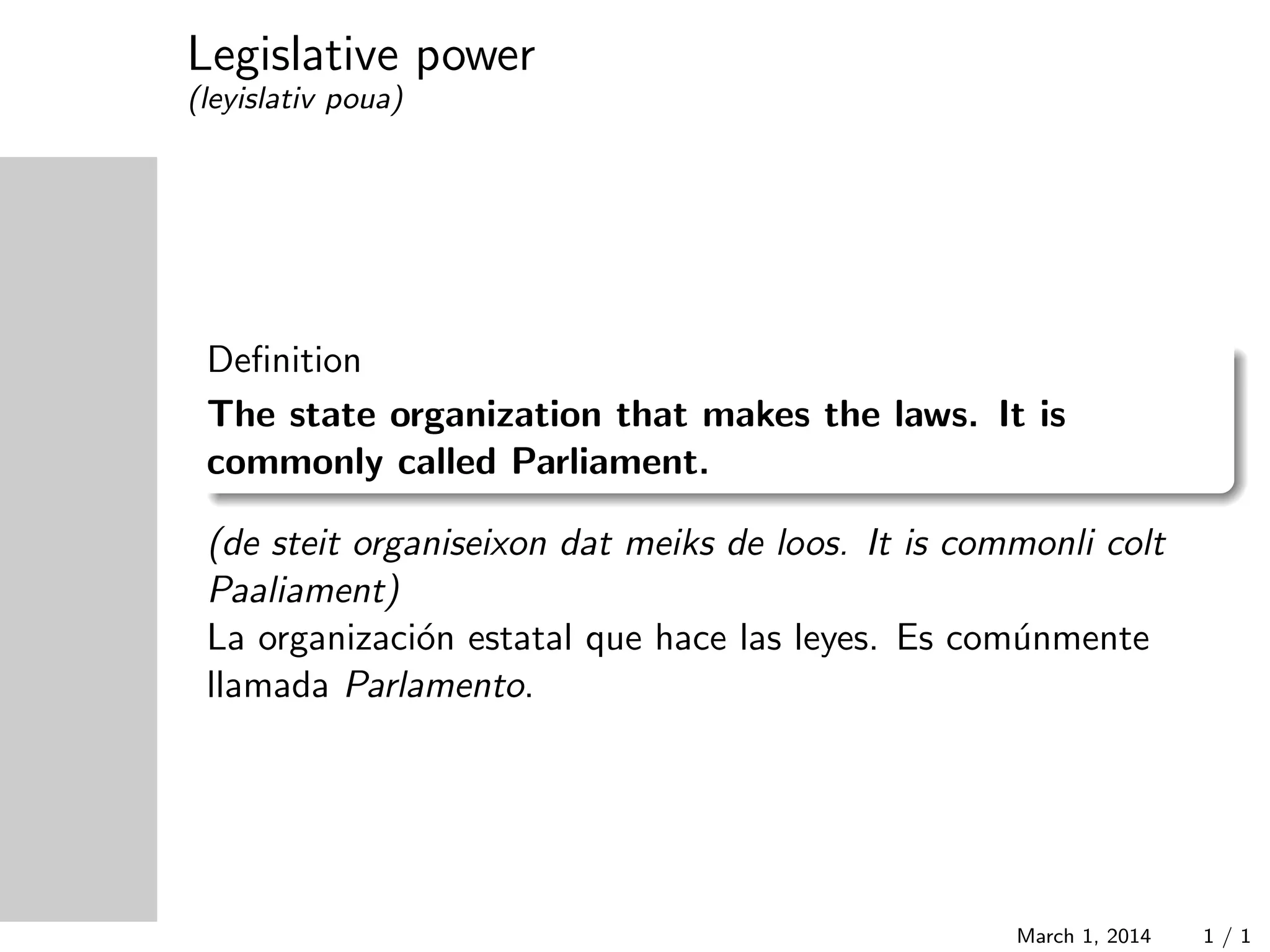 Legislative power | PPT