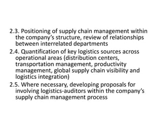 LOGISTICS AUDIT | PPTX