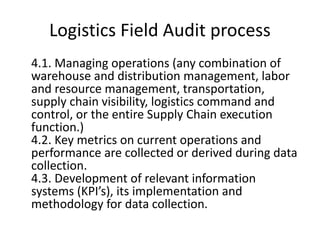 LOGISTICS AUDIT | PPTX
