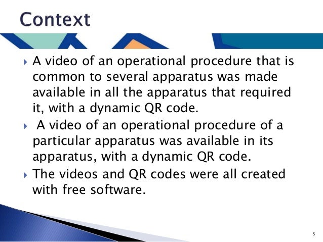 Exploring the use of Quick Response Codes: accessing videos in the la…