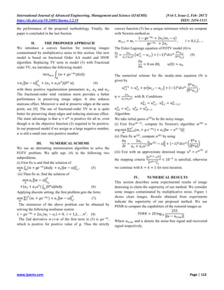 mathematical model for image restoration based on fractional order total variation | PDF