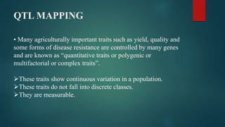 QTL mapping in genetic analysis | PPTX