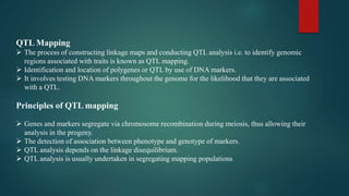 QTL mapping in genetic analysis | PPTX