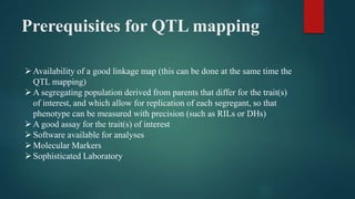 QTL mapping in genetic analysis | PPTX
