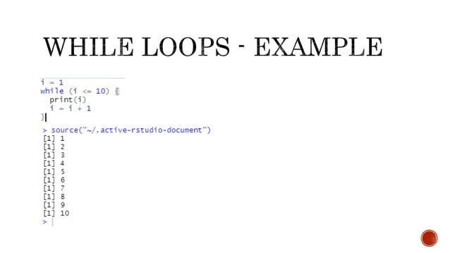 Loops in R | PPT