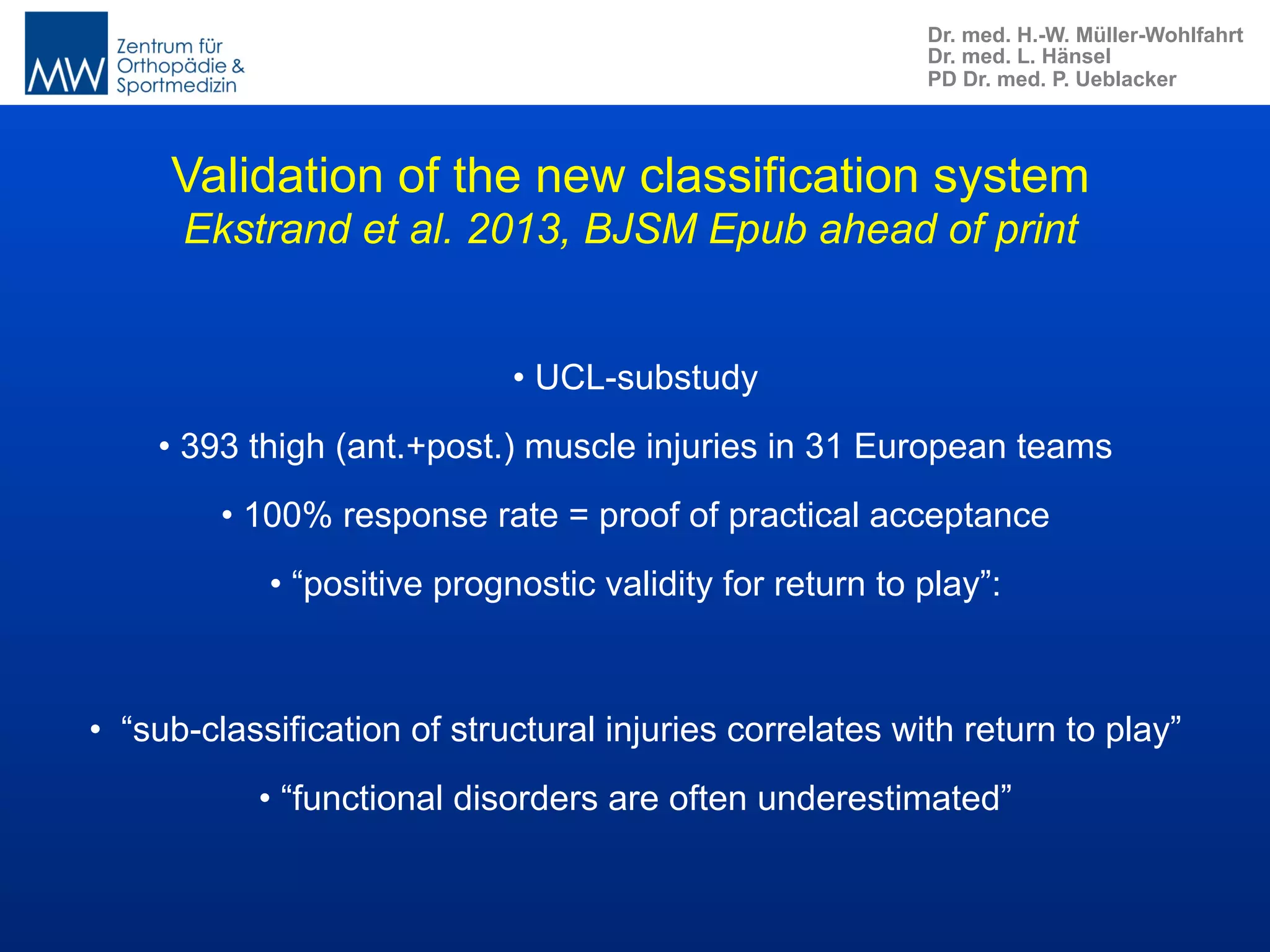 Bryan English - classification of muscle injuries in sport | PDF