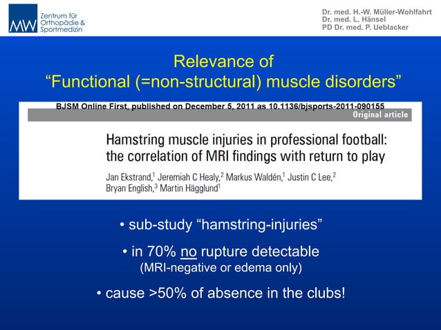 Bryan English - classification of muscle injuries in sport | PDF ...
