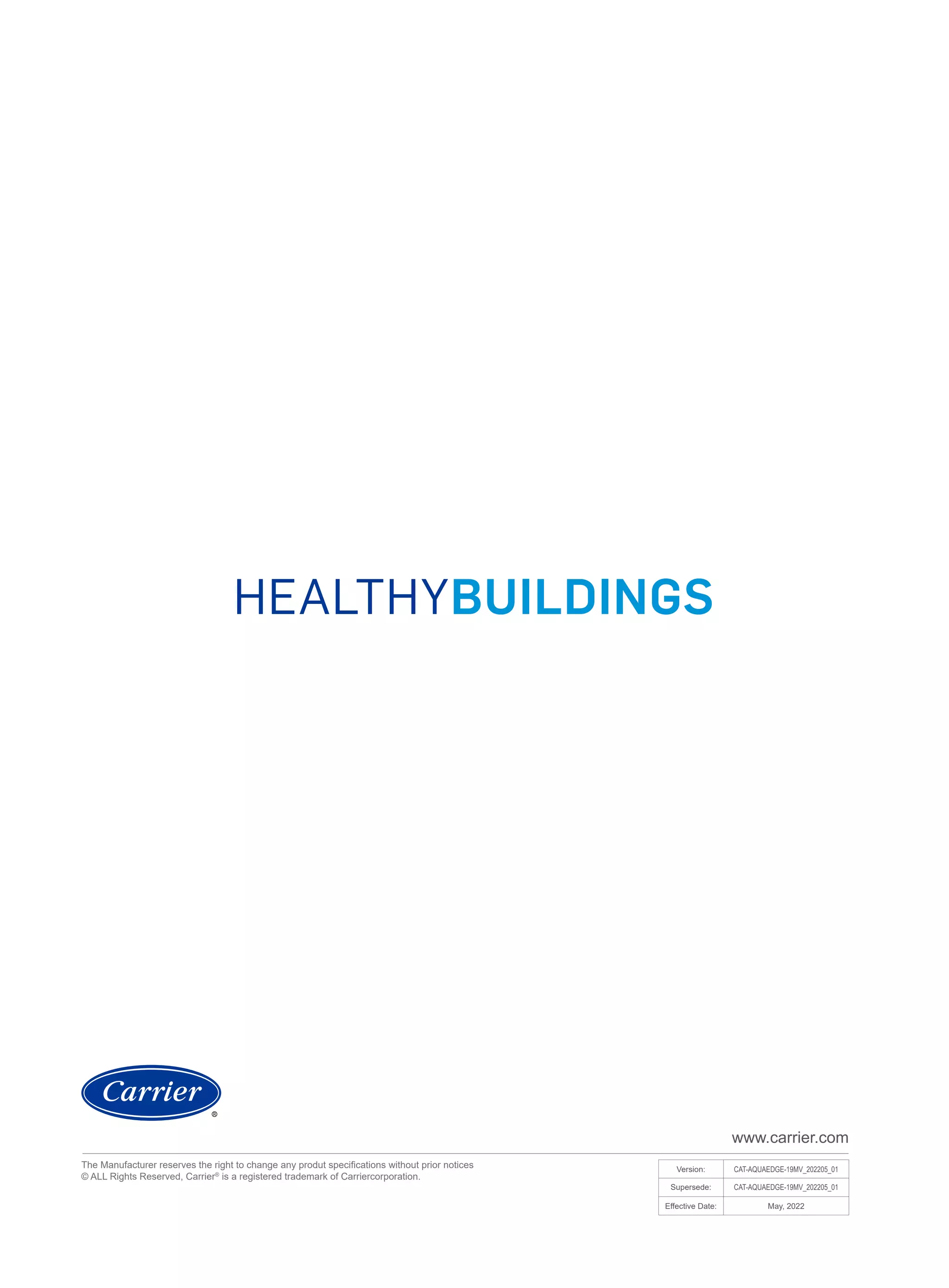Carrier Water-Cooled Centrifugal Chiller 19MV | PDF