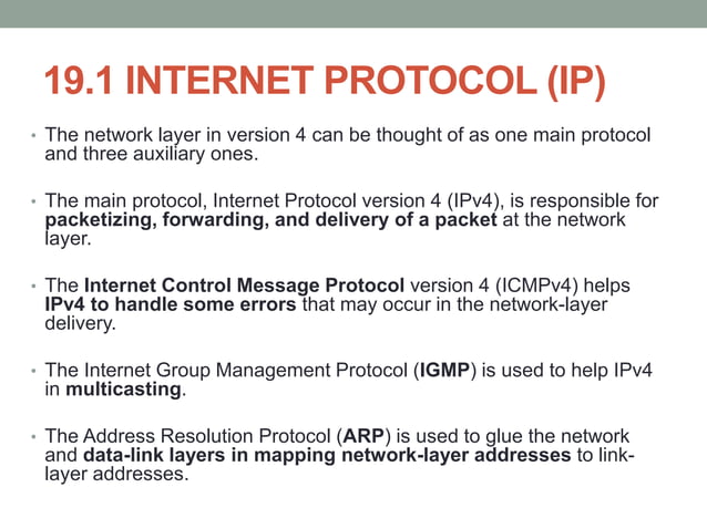 19 Network Layer Protocols | PPTX