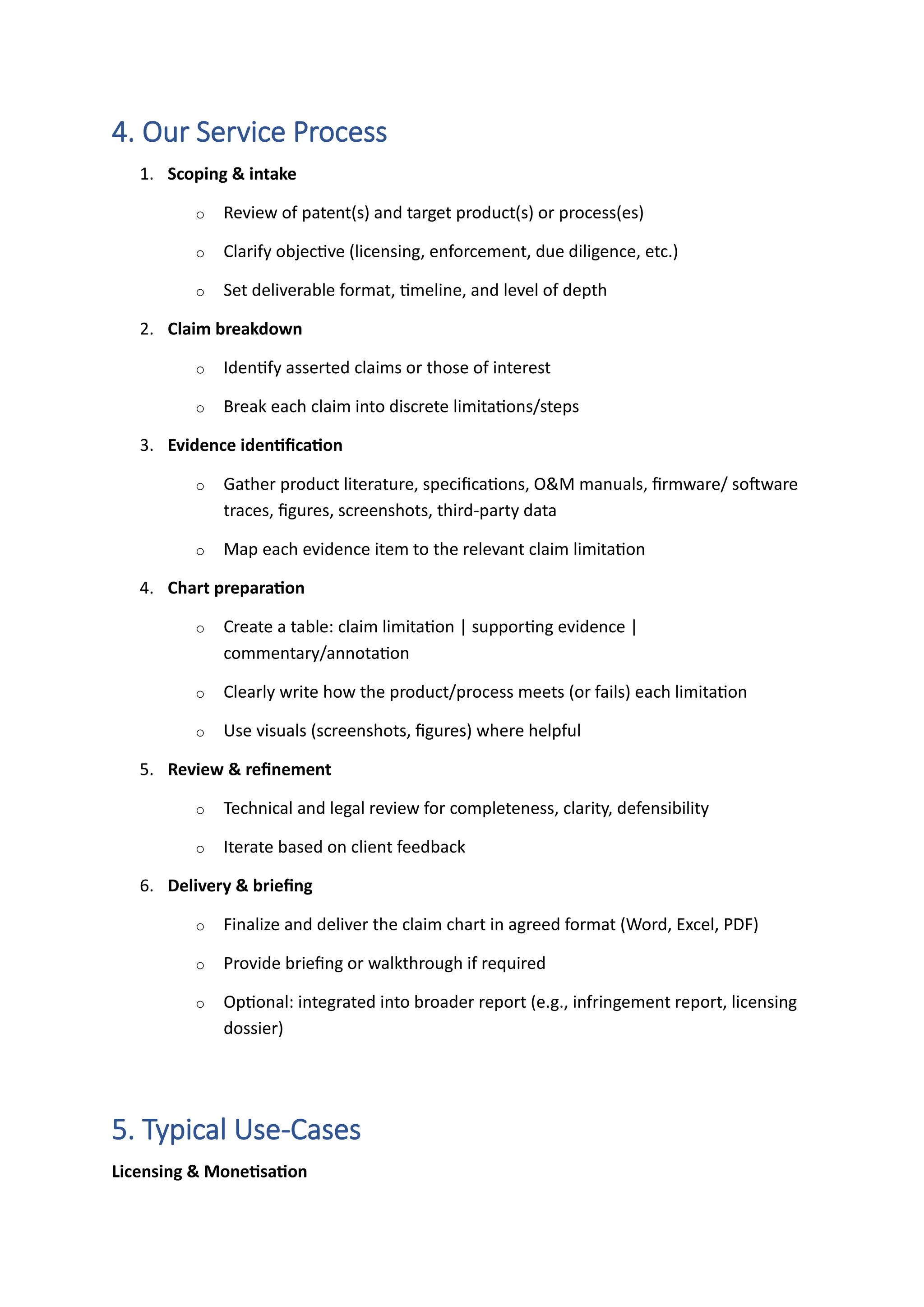 Patent Claim Chart Services | InventionIP | PDF