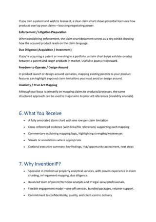 Patent Claim Chart Services | InventionIP | PDF
