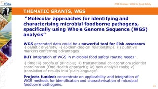 EFSA Strategy: WGS for Food Safety | PDF