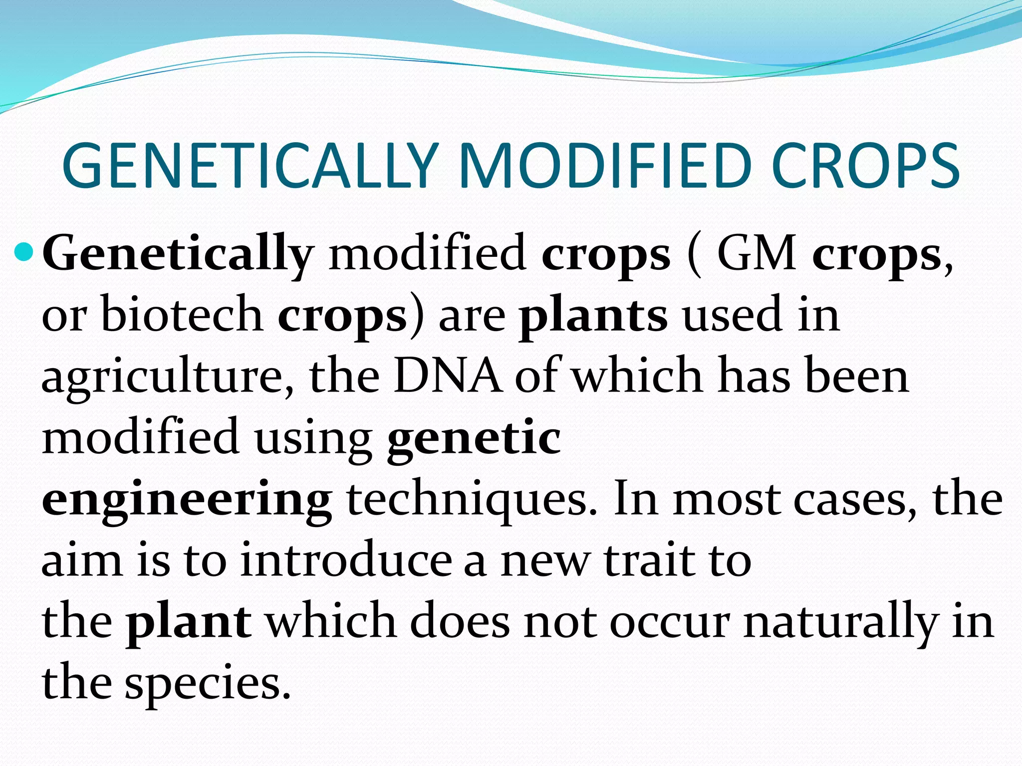 Genetically Modified Crop ( DROUGHT RESISTANCE CROP ) | PPTX