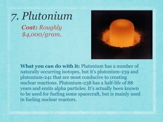 Lee Krahenbuhl - 19 Of The Most Valuable Things On Earth | PPT