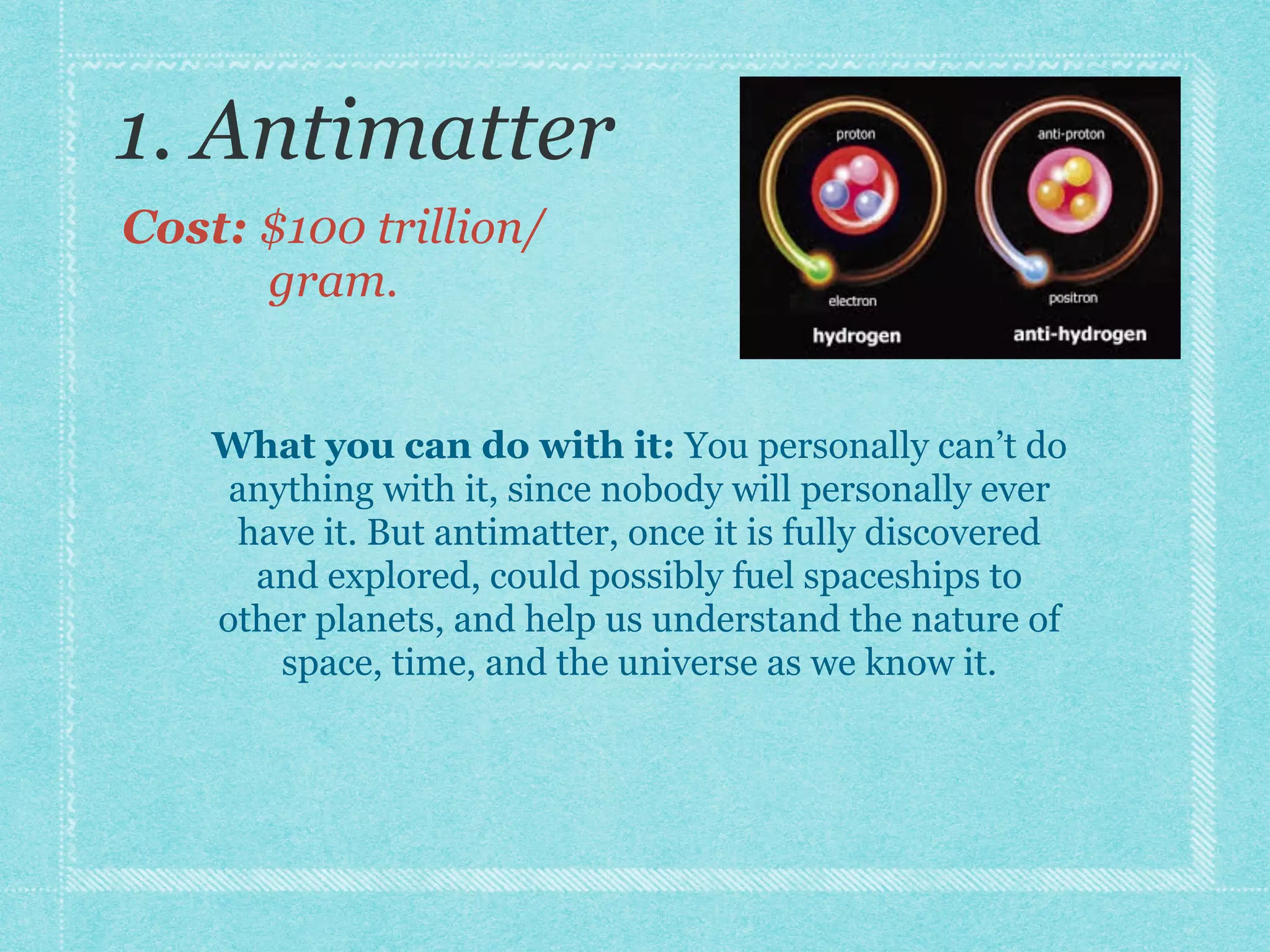 19 of the most expensive substances on earth | PPT