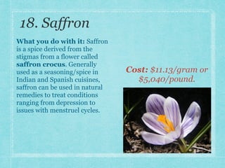 19 of the most expensive substances on earth | PPT